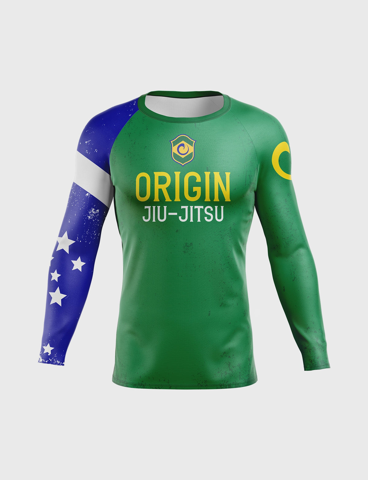 BRAZIL FLAG LS COMPRESSION FIT RASHGUARD – ORIGIN